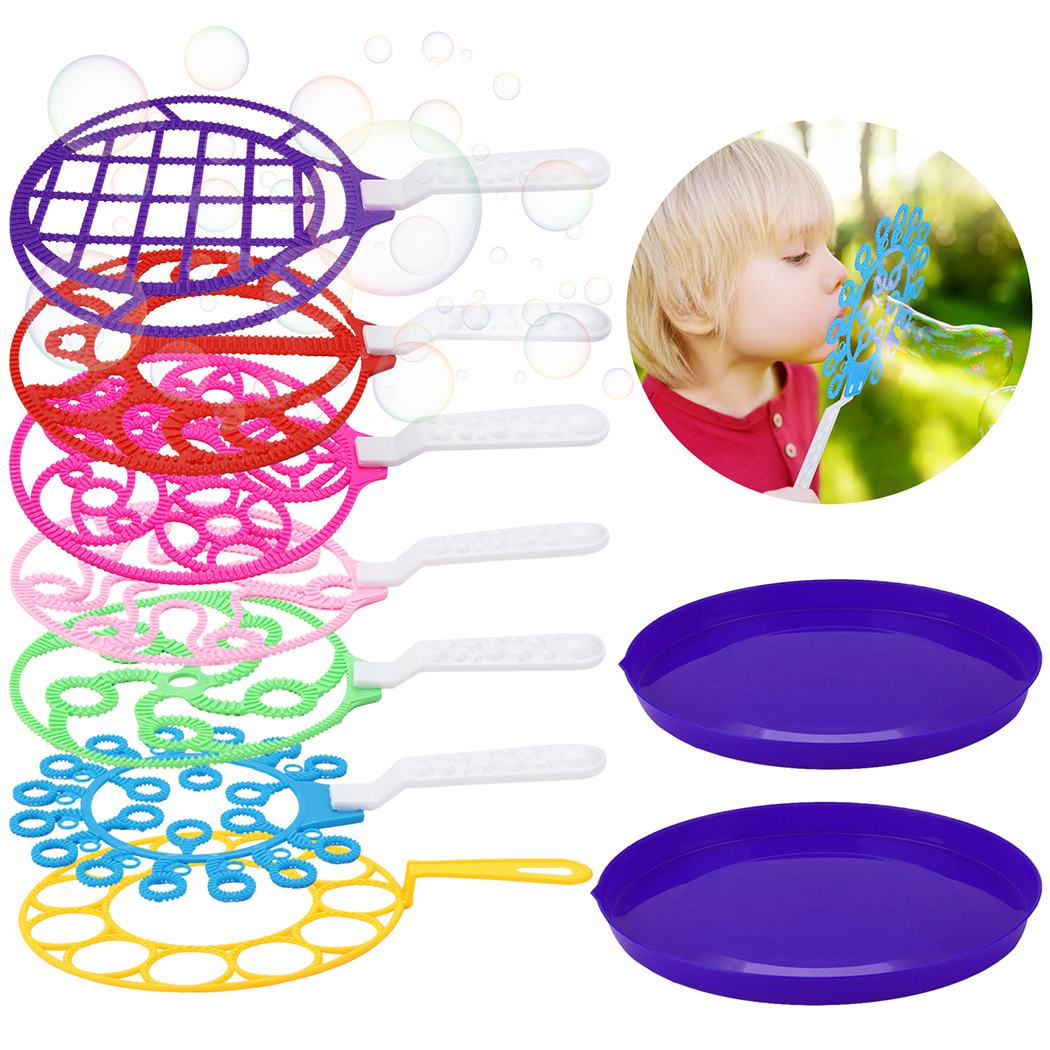 9PCS Kids Bubble Wand Toy Set Funny Bubble Making Wand Bubble Wand ...