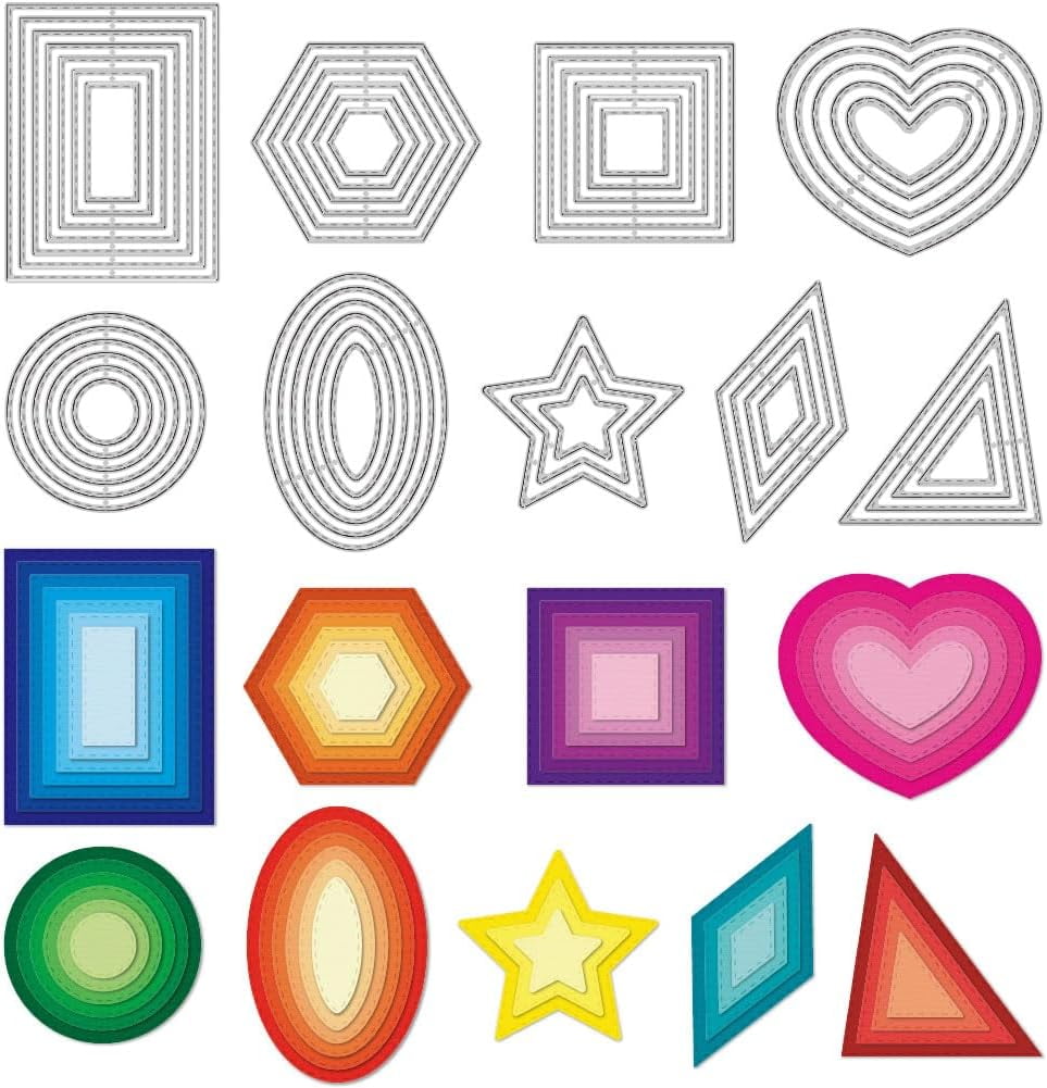 9PCS Metal Cutting Dies Different Shapes Dies Cuts for Scrapbooking ...