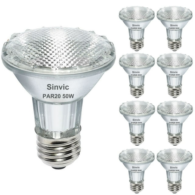 9PCS Par20 Halogen 50W 120V Dimmable, Long Lifespan E26 Par20 Light ...