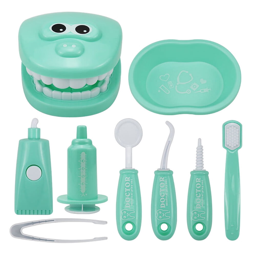 9PCS Plastic Simulation Dentist Play Set Medical Kit Pretend Toy for ...