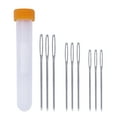 9PCS Round Head Large-eye Stitching Needles Needles Sewing Yarn ...