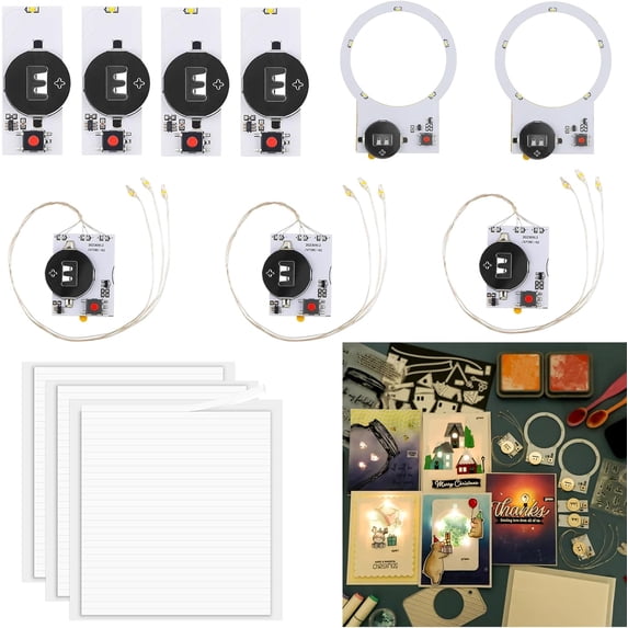 9PCS/Sets Halo Lights&Easy Lights for Making Light-Up Cards,Self ...