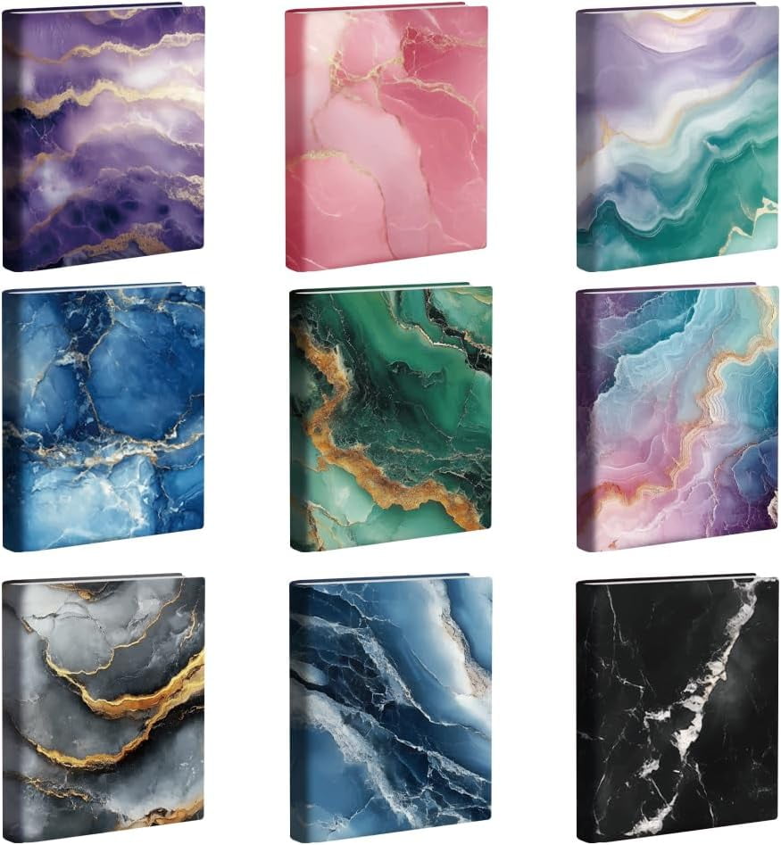 9PCS Stretchable Book Covers Reusable Book Protector Sleeve Washable ...