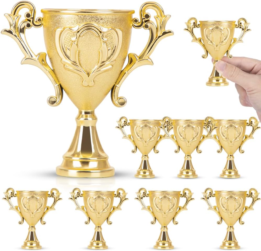 9PCS Trophy Award Gold Mini Trophies for Kids,Plic Football Awards and ...