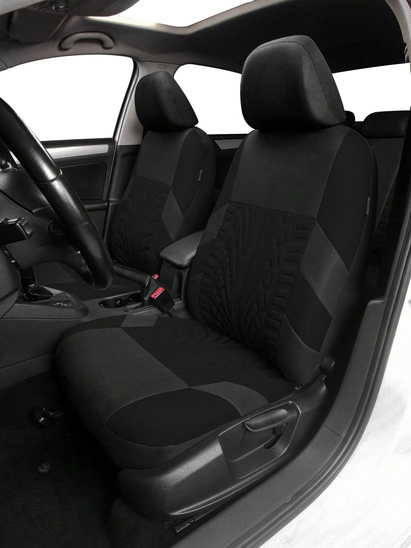 9PCS Universal Car Seat Cover Fabric Full Set, Front & Split Rear Bench ...