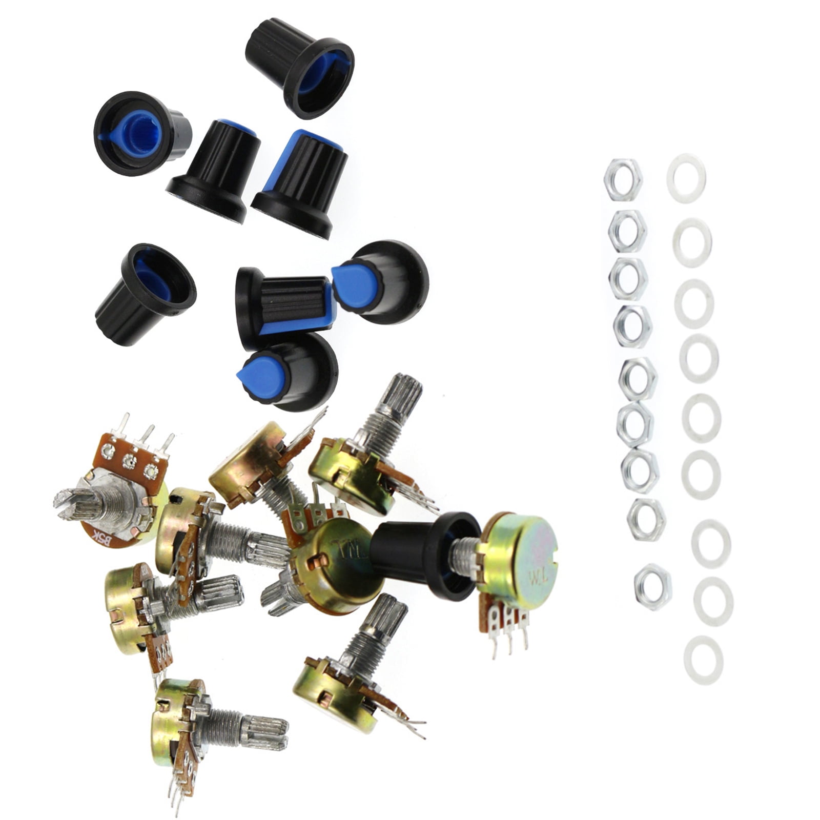 9PCS WH148 Potentiometer Total High 30mm, 3 Terminals for Audio ...