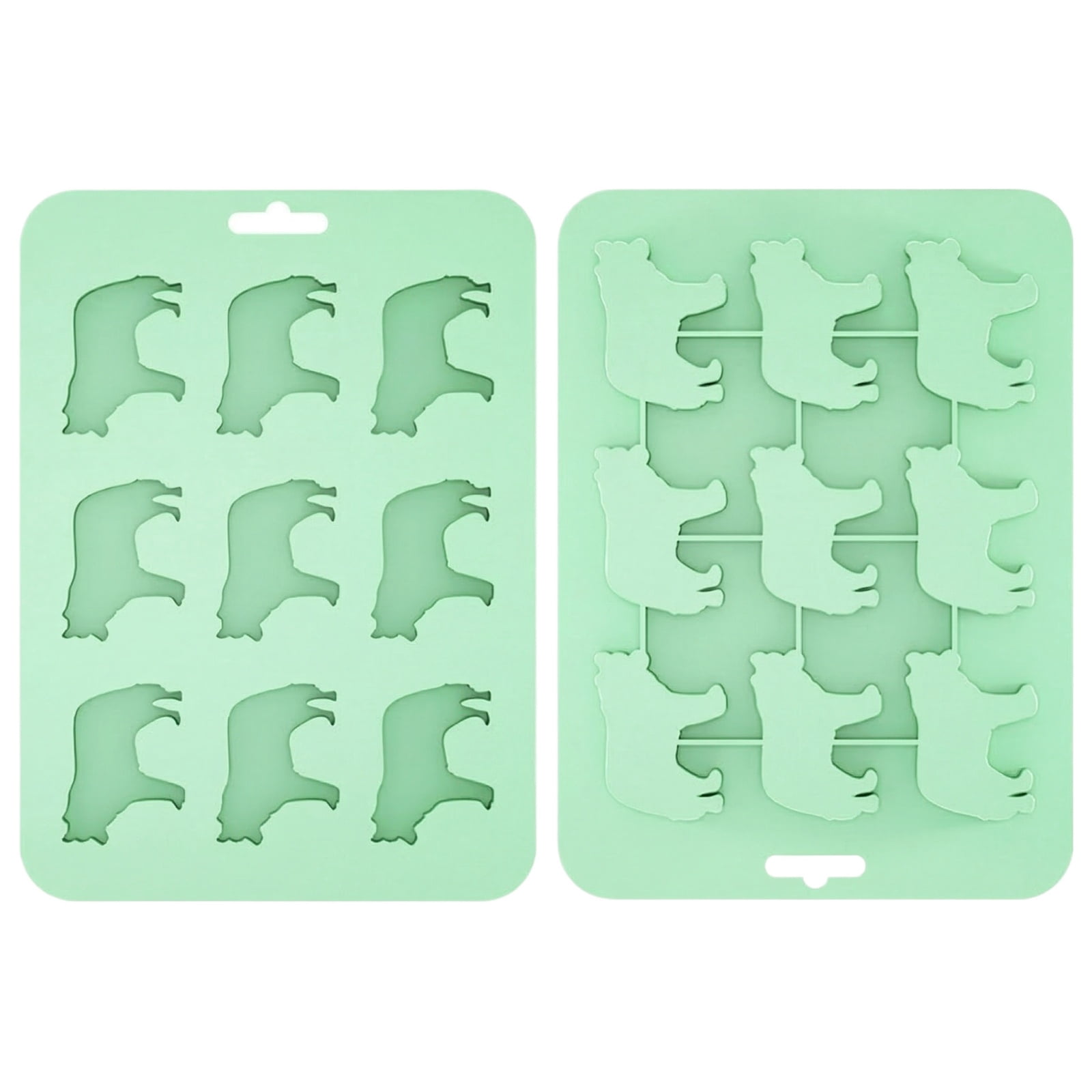 9PCS Wolf-Shape Ice Cube Pudding Chocolate Mold, Wolf-Themed Silicone ...