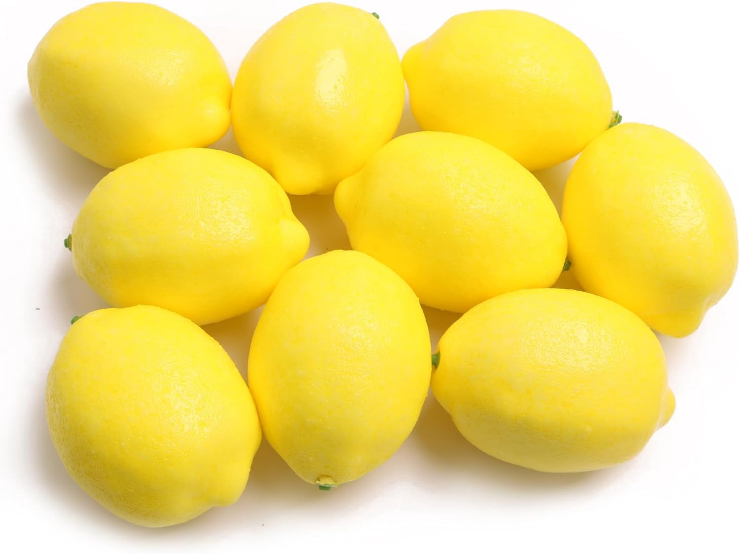 9PCS Yellow Simulation Lemon Fake Fruit, Realistic Ornaments Kitchen ...