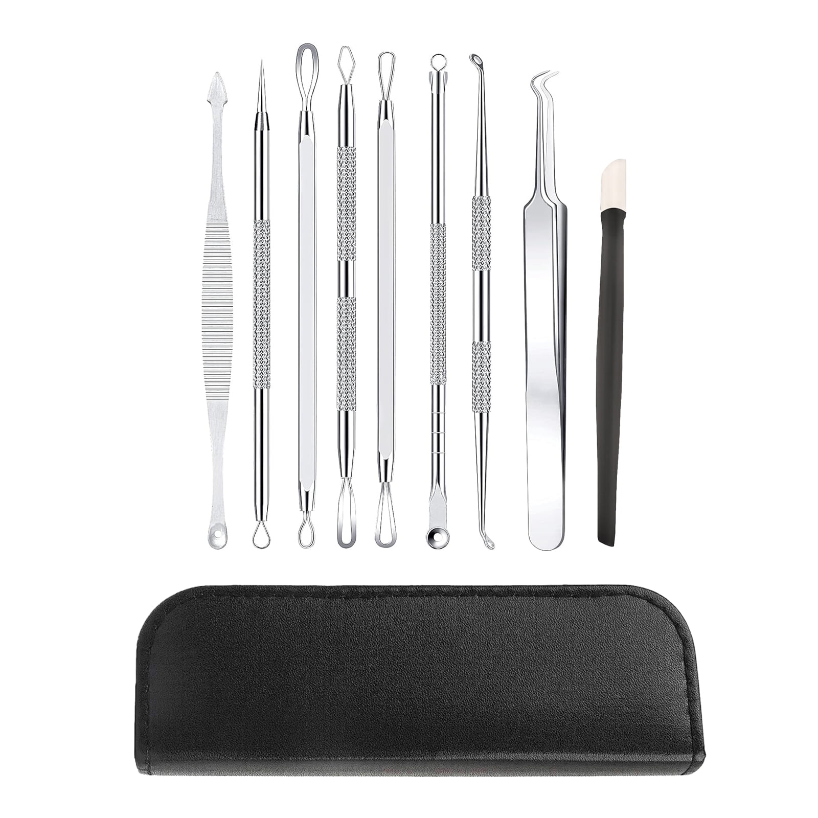 9PCs Stainless Pimple Popper Blackhead Remover Kit Tools Comedone Zit ...