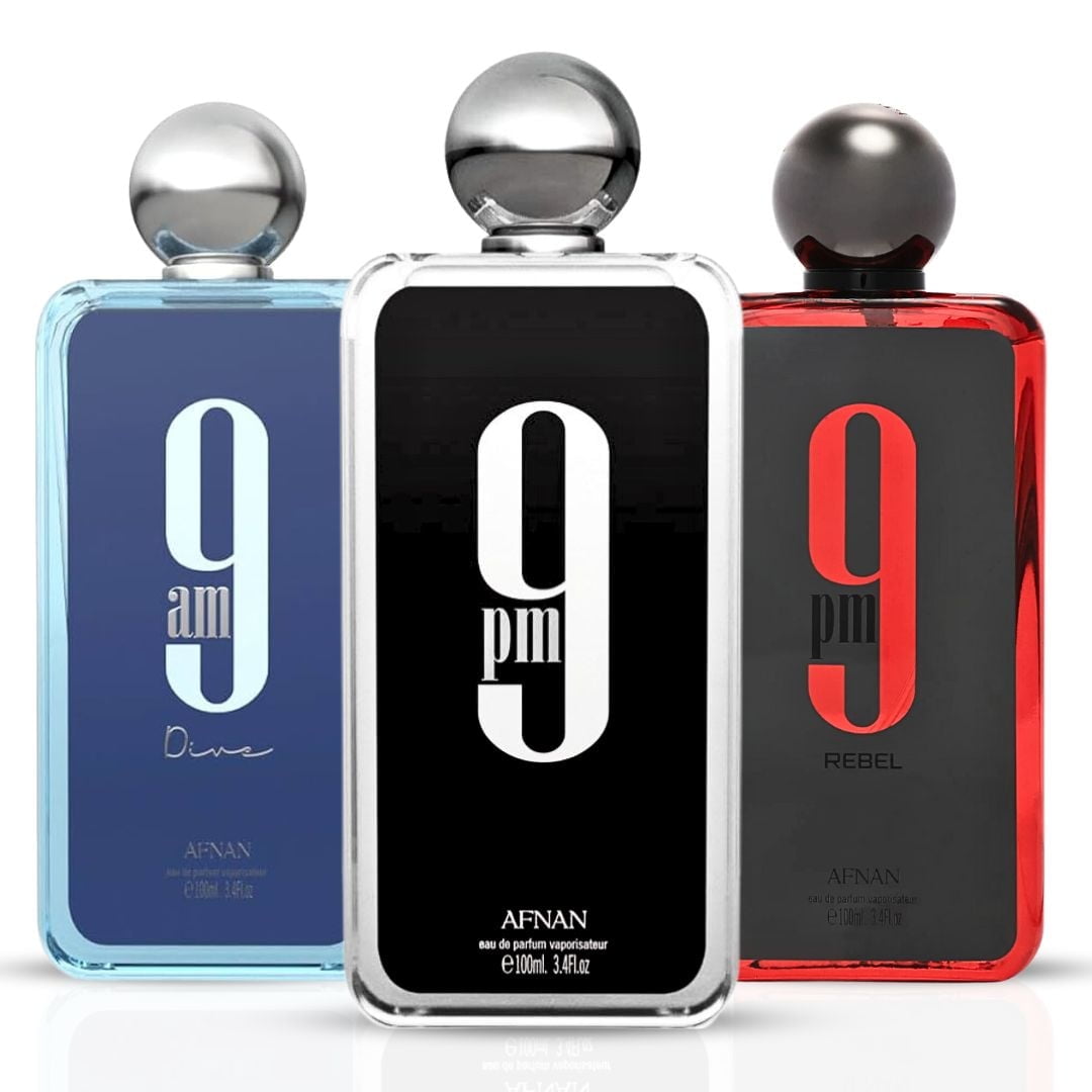 9PM, 9PM Rebel, 9AM Dive Eau De Parfum Sprays 100ML (3.4 OZ) by Afnan ...