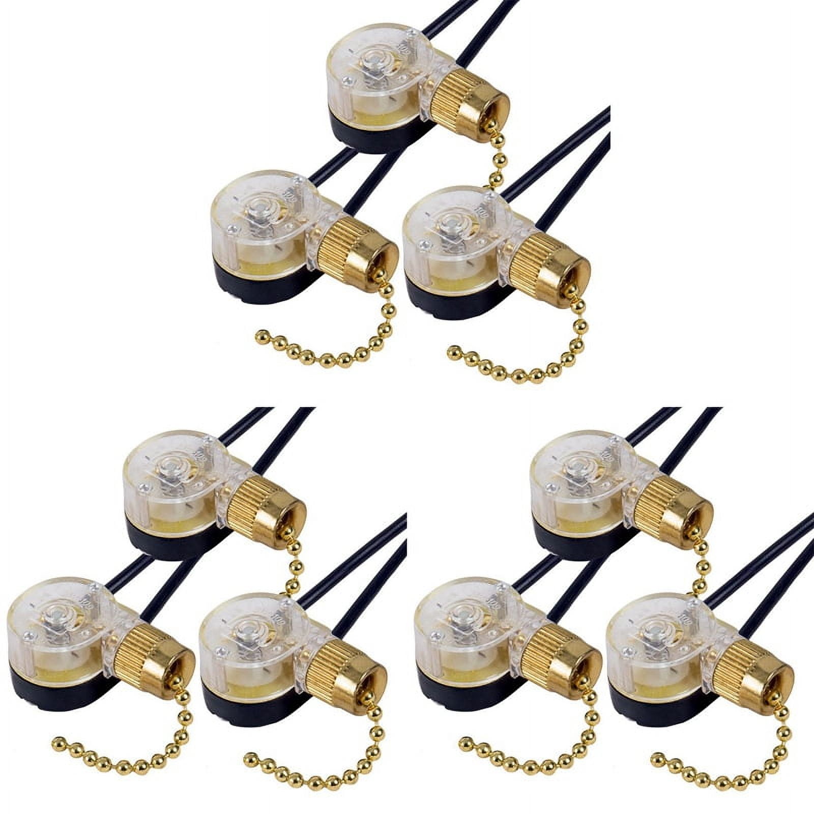 9Pack Ceiling Fan Light Switch ZE-109 Fan Switch Ceiling Pull Chain ...