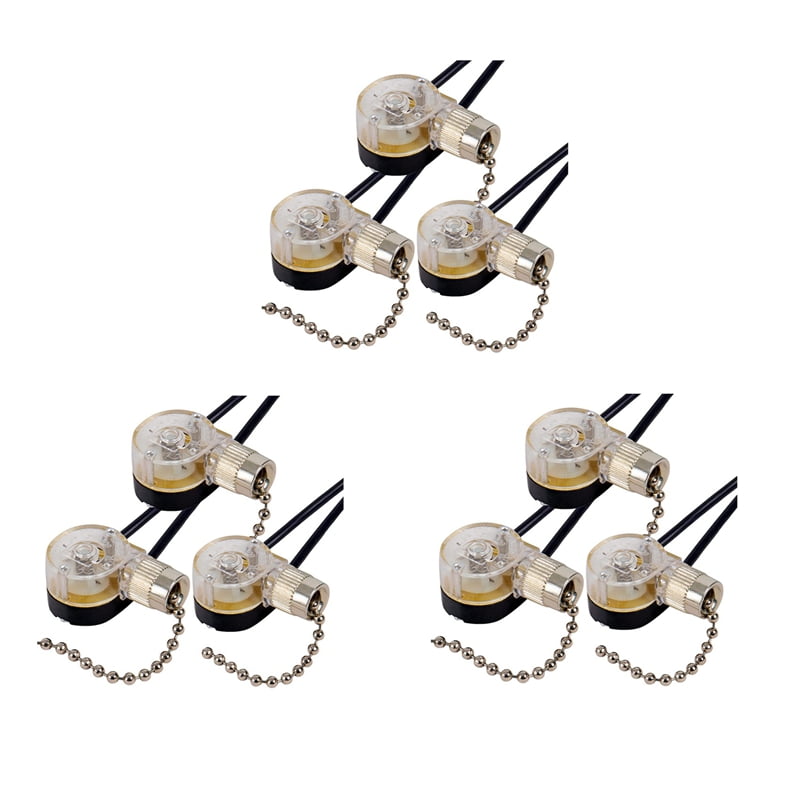9Pack Ceiling Fan Light Switch ZE-109 Fan Switch Ceiling Pull Chain ...