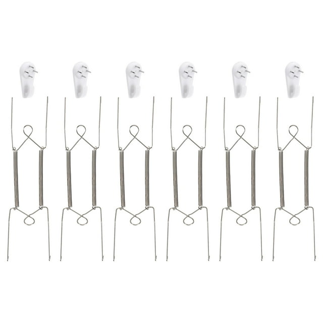 Uxcell 9 Pack Plate Hanger, 9 inch Stainless Steel Invisible Wall Plate ...