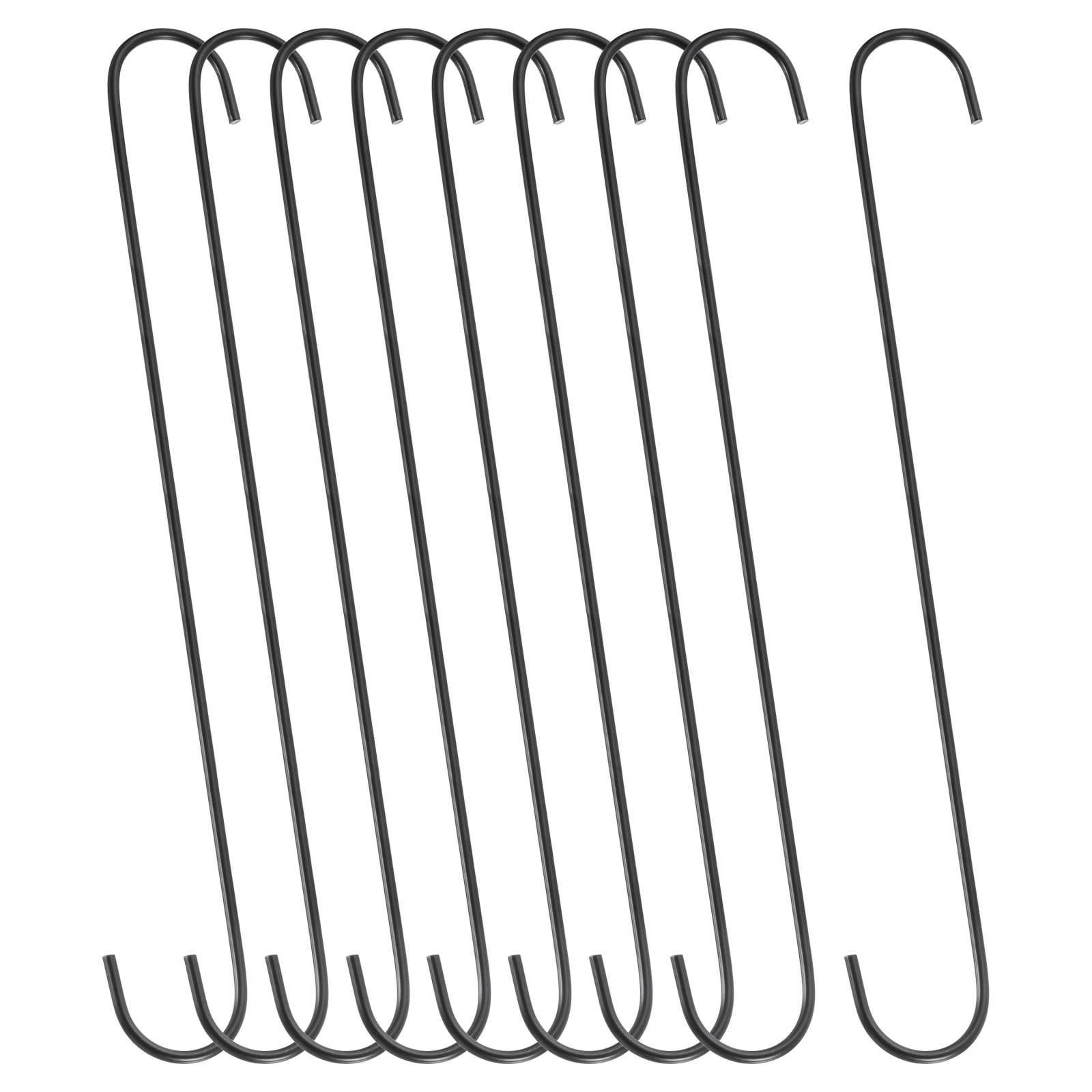 9Pack S Hooks for Hanging, 19.7 Inch Extra Long Iron Hangers, Black ...