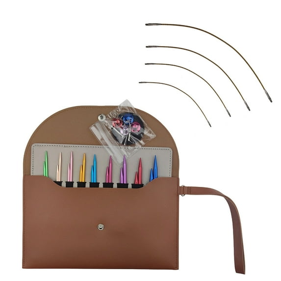 9Pairs Interchangeable Circular Knitting Needle Set Aluminum Circular ...