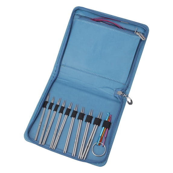 9Pairs Steel Circular Knitting Needle Set with Case, 2.2-4.5mm ...
