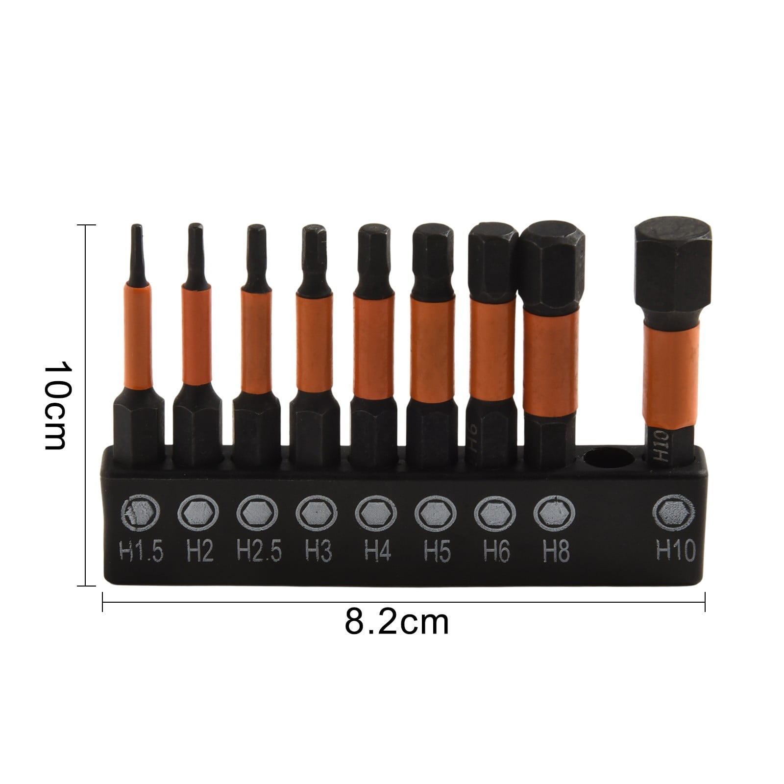 9Pcs 1/4In Hex Shank Magnetic Hex Head Screwdriver Bits Set 100/50mm ...