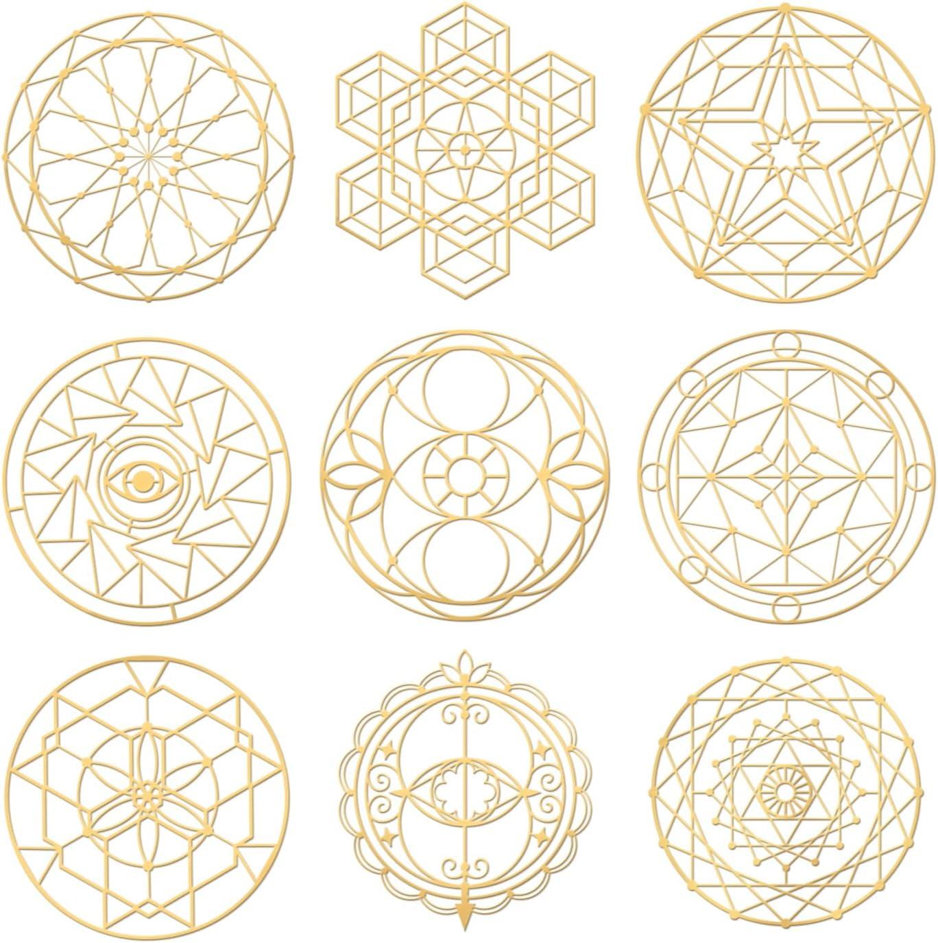 9Pcs 1.6x1.6 Inch Chalice Well Metal Stickers Religion Theme Decorate ...