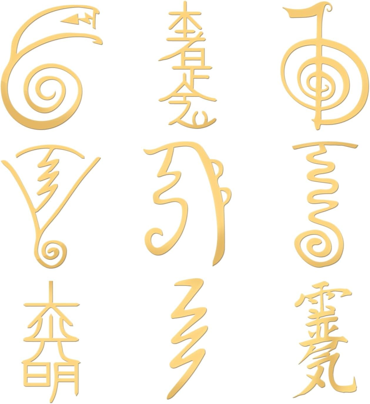 9Pcs 1.6x1.6 inch Metal Stickers Religion Theme Decorate Sticker Self ...