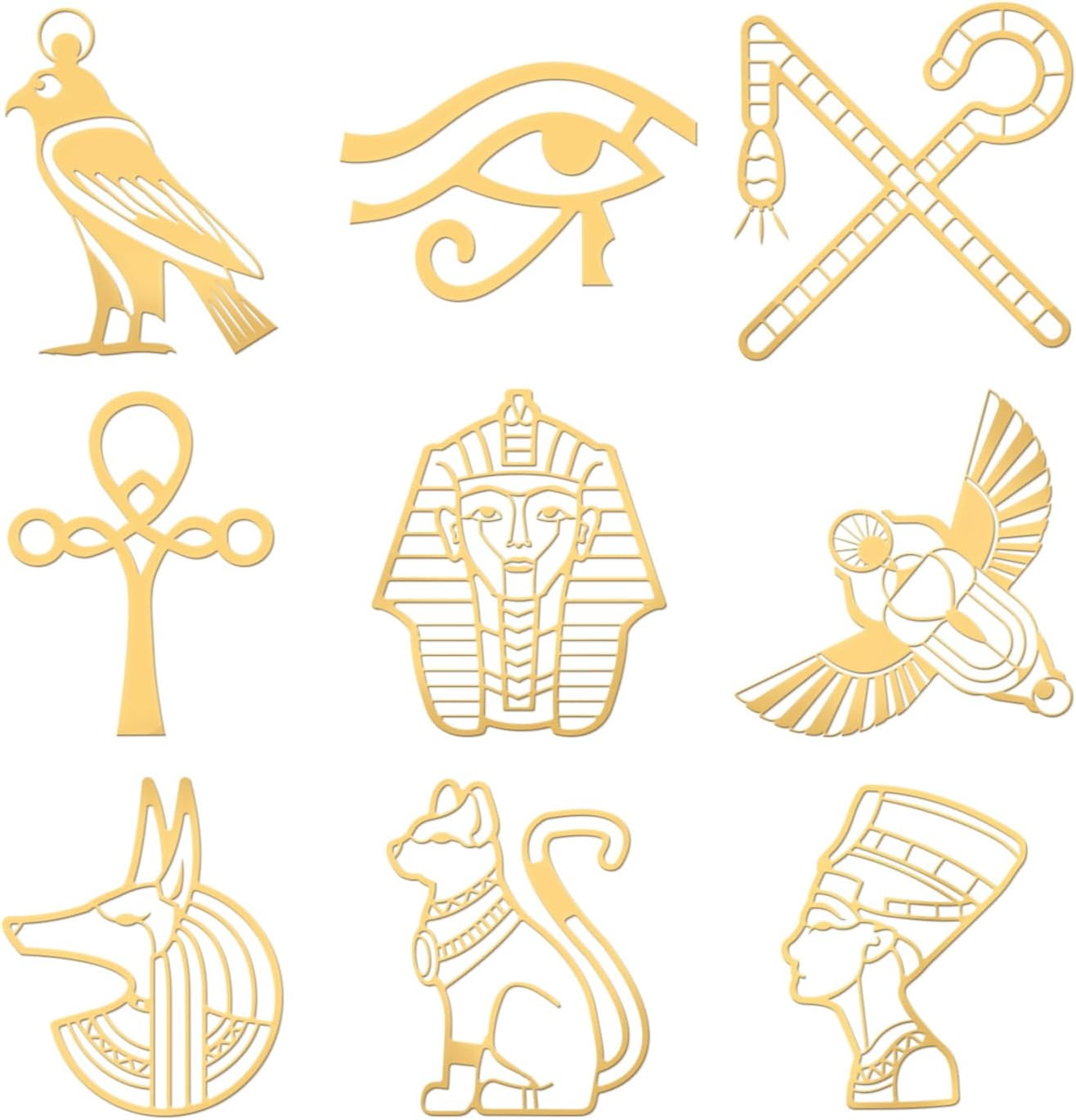 9Pcs 1.6x1.6Inch Sacred Geometry Stickers Egyptian Decals Stickers ...