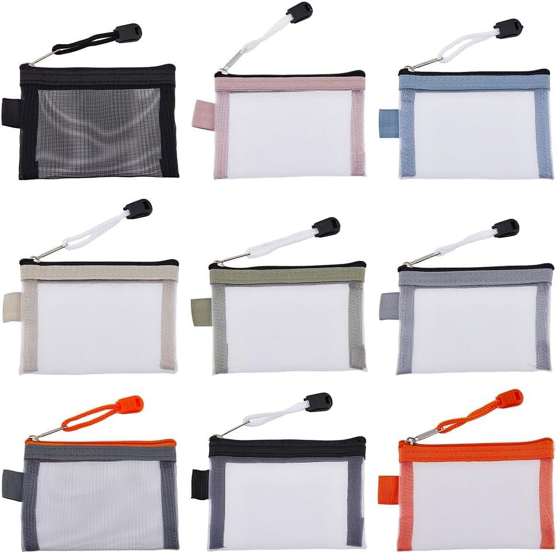 9Pcs 9 Colors Zipper Mesh Bags Nylon Mesh Samll Item Bag Set 7.9x10.8cm ...