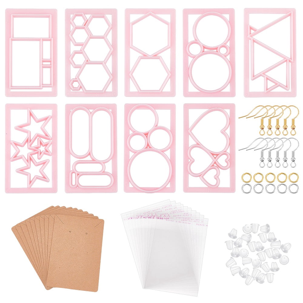 9Pcs 9 Style Plastic Cutting Dies Molds Triangle Heart Oval with Iron ...