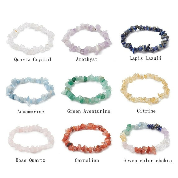 9Pcs 9 Styles Mixed Chips Stretch Bracelets Set Theme Stackable ...