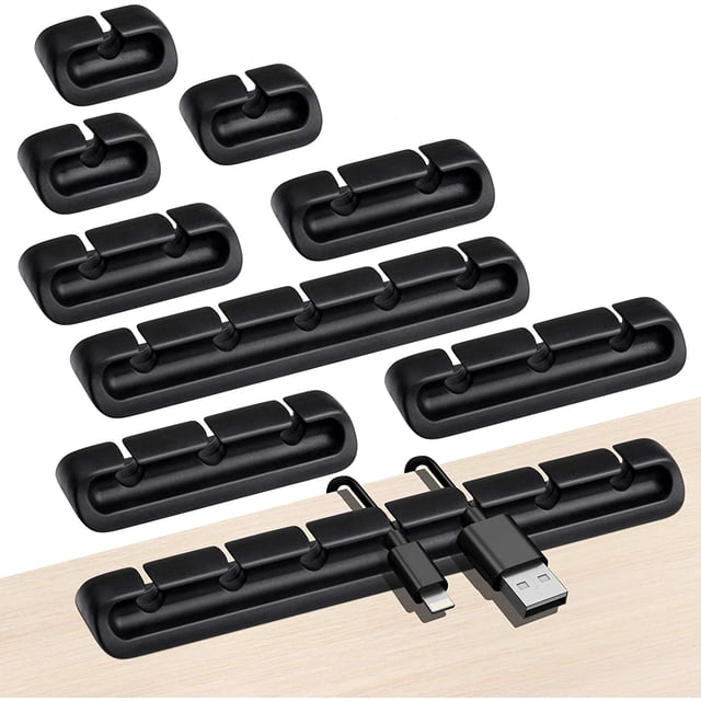 9Pcs Adhesive Cable Clips, Premium 3M Adhesive Cable Ties, Cable ...