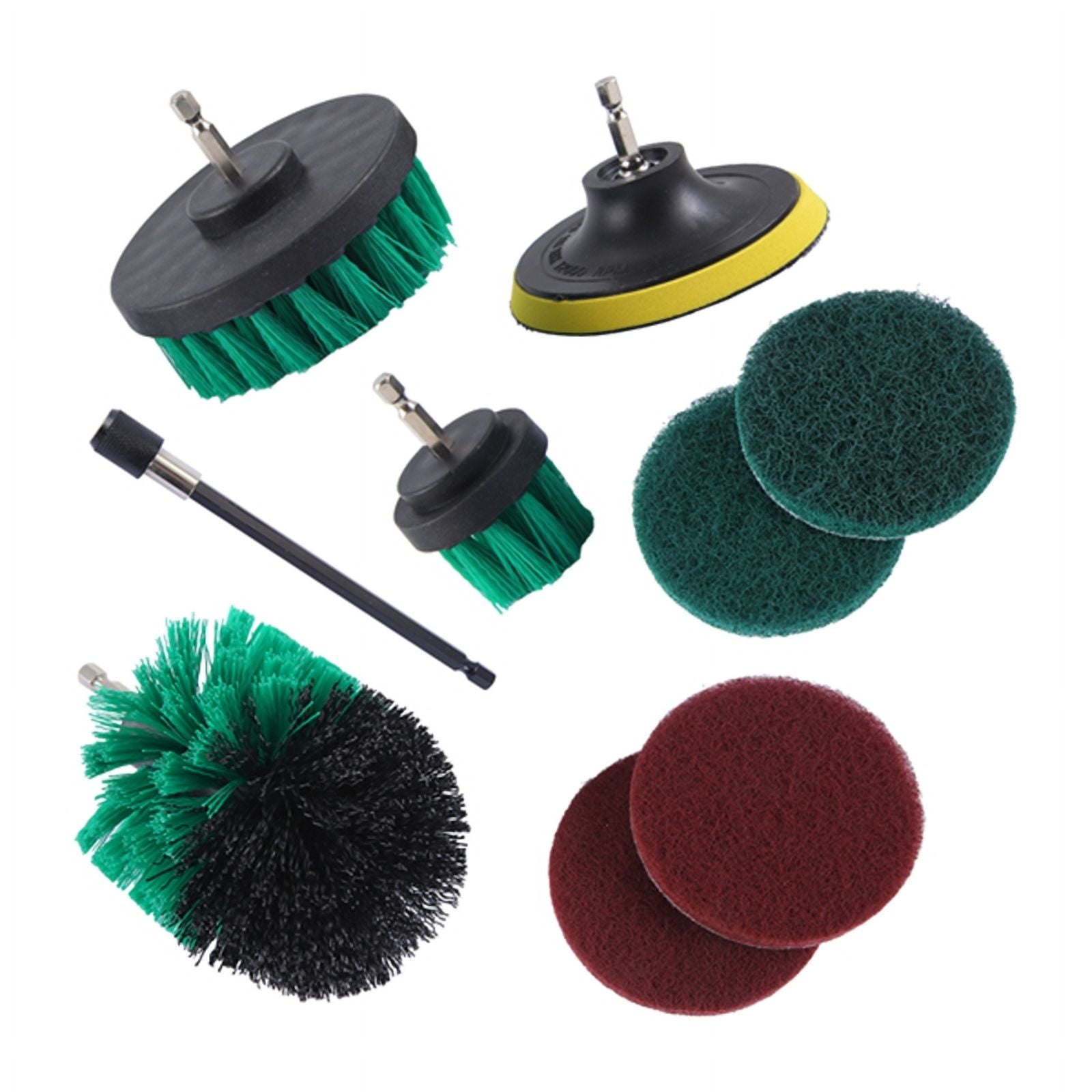 9Pcs Attachment Kit Power Scrubber Drill Brushes with 6 inch Long Reach ...