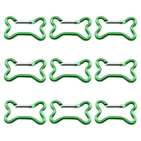 9Pcs Bone Shaped Spring Clip Aluminum Alloy Carabiner Key Rings Clip ...