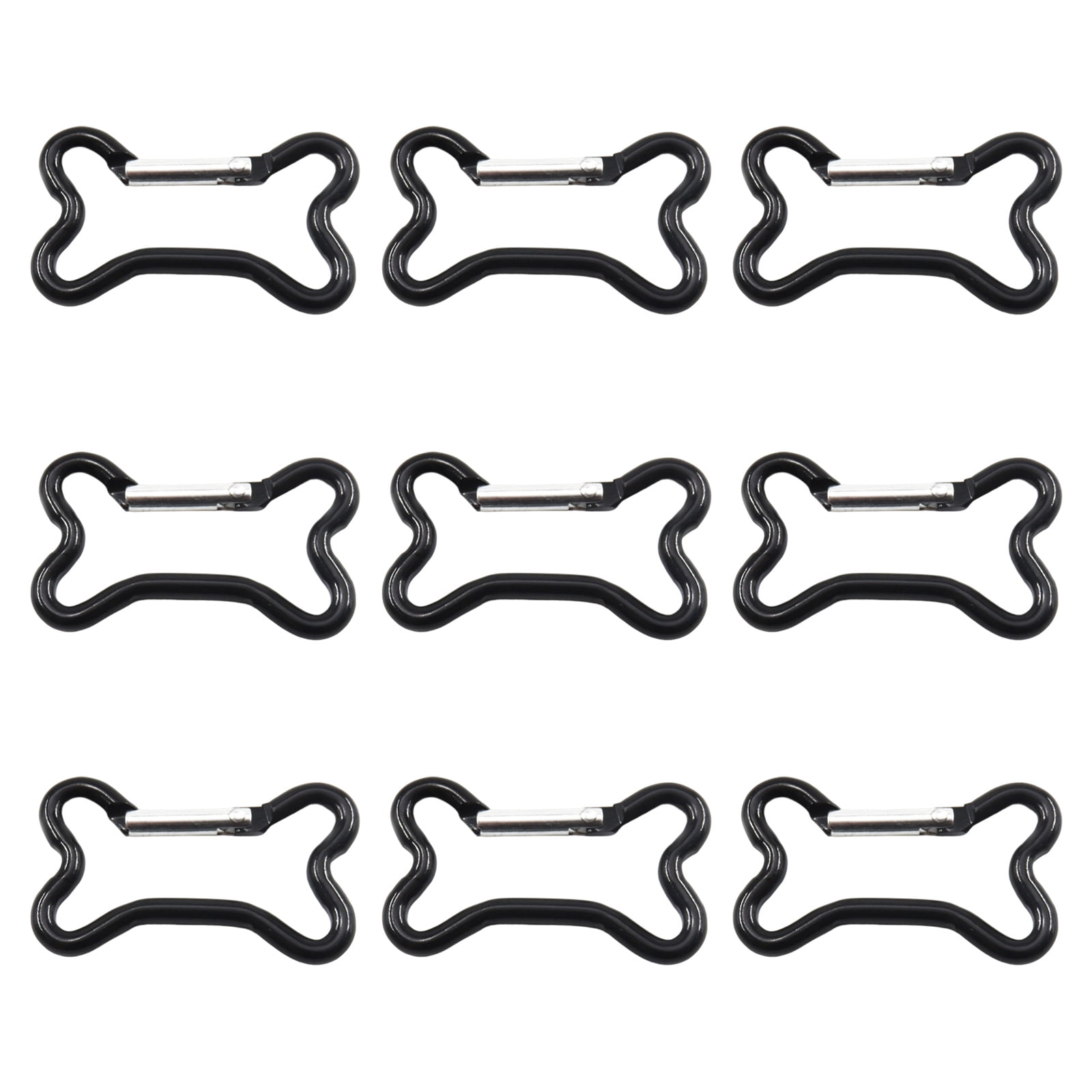 9Pcs Bone Shaped Spring Snapping Clip Aluminum Alloy Keyring Hangings ...