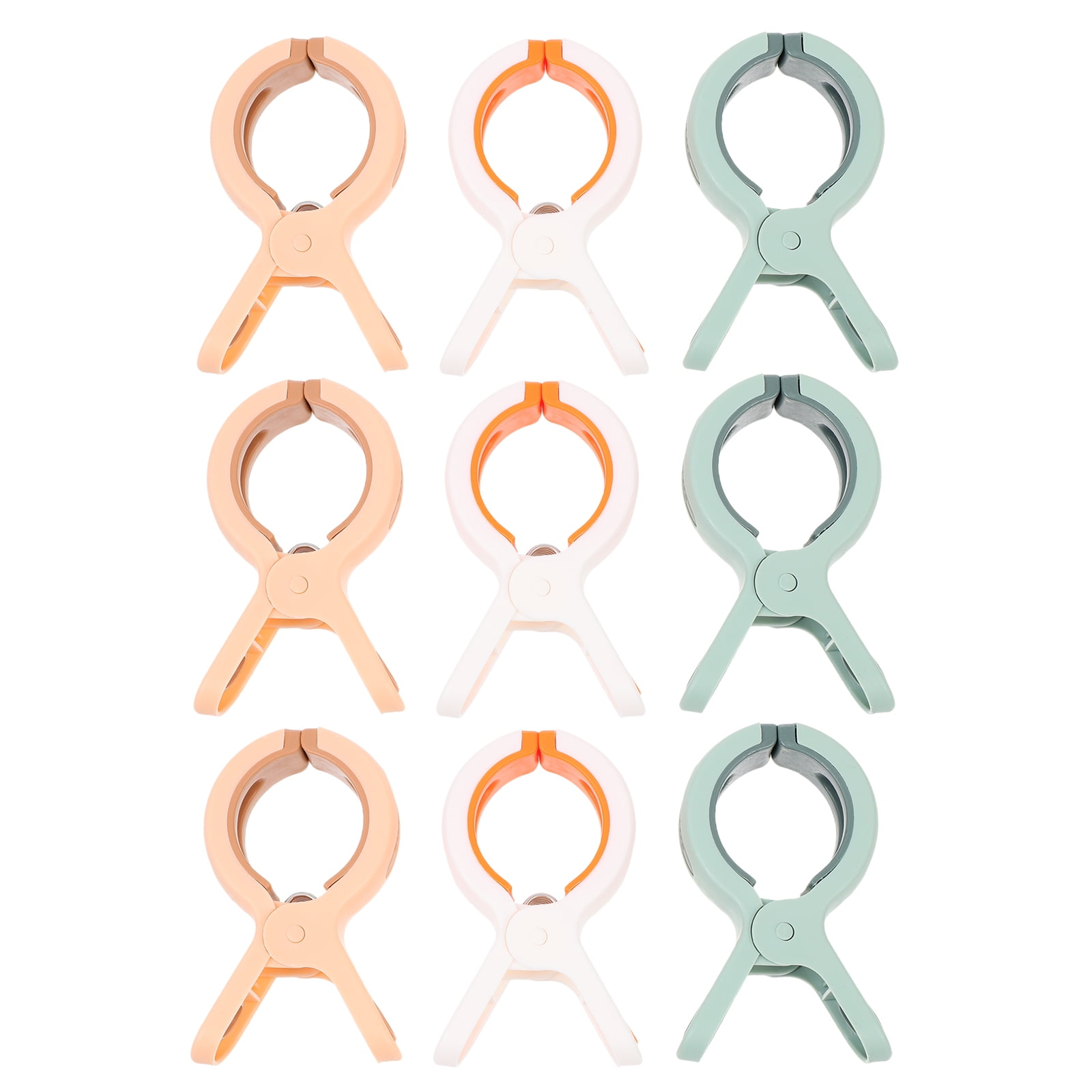 9Pcs Bright Color Plastic Changing Clothes Clips Towel Hanger Towel ...