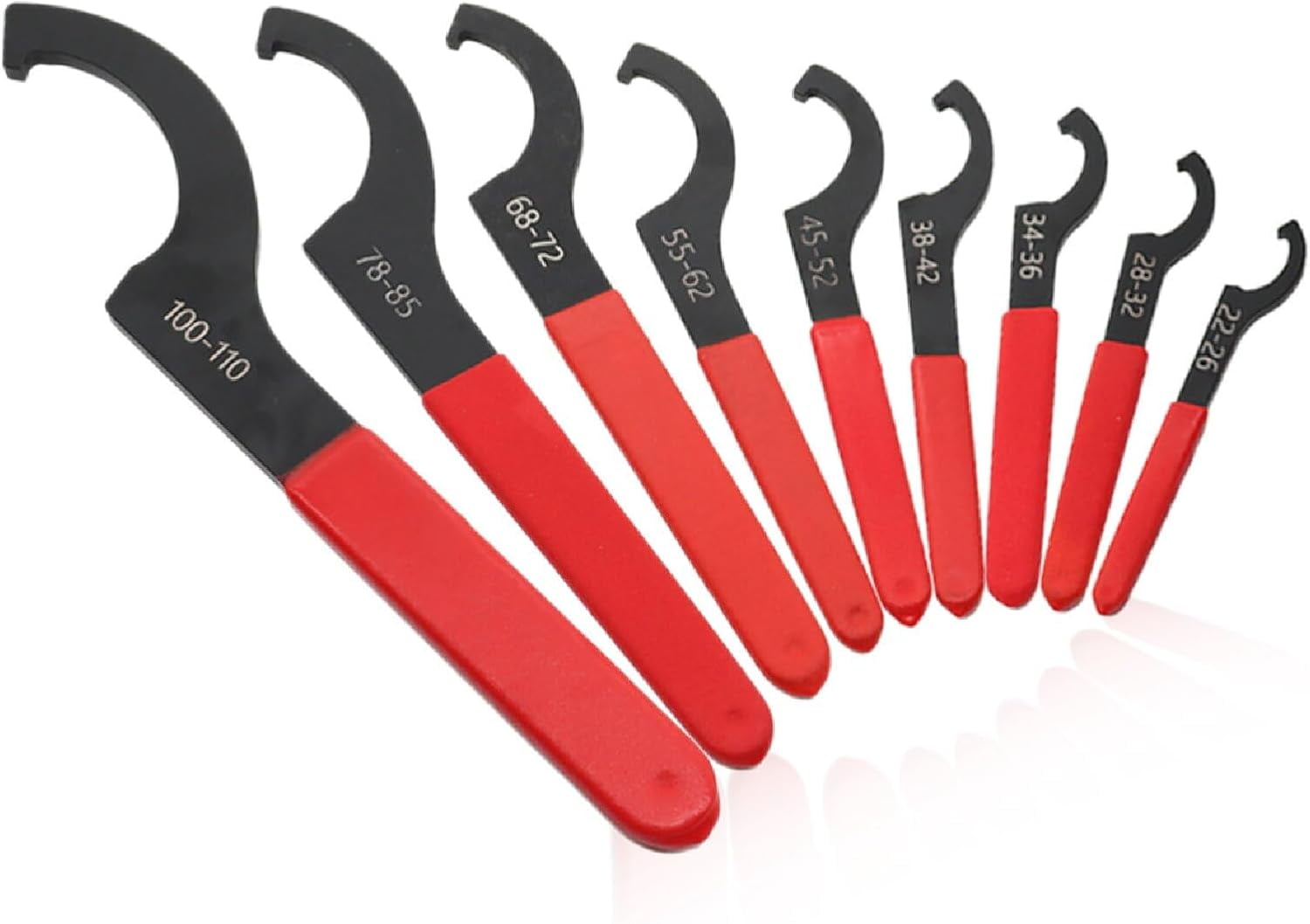 9Pcs C-Shape Carbon Steel Spanner Wrench Set Adjustable Shock Wrench ...