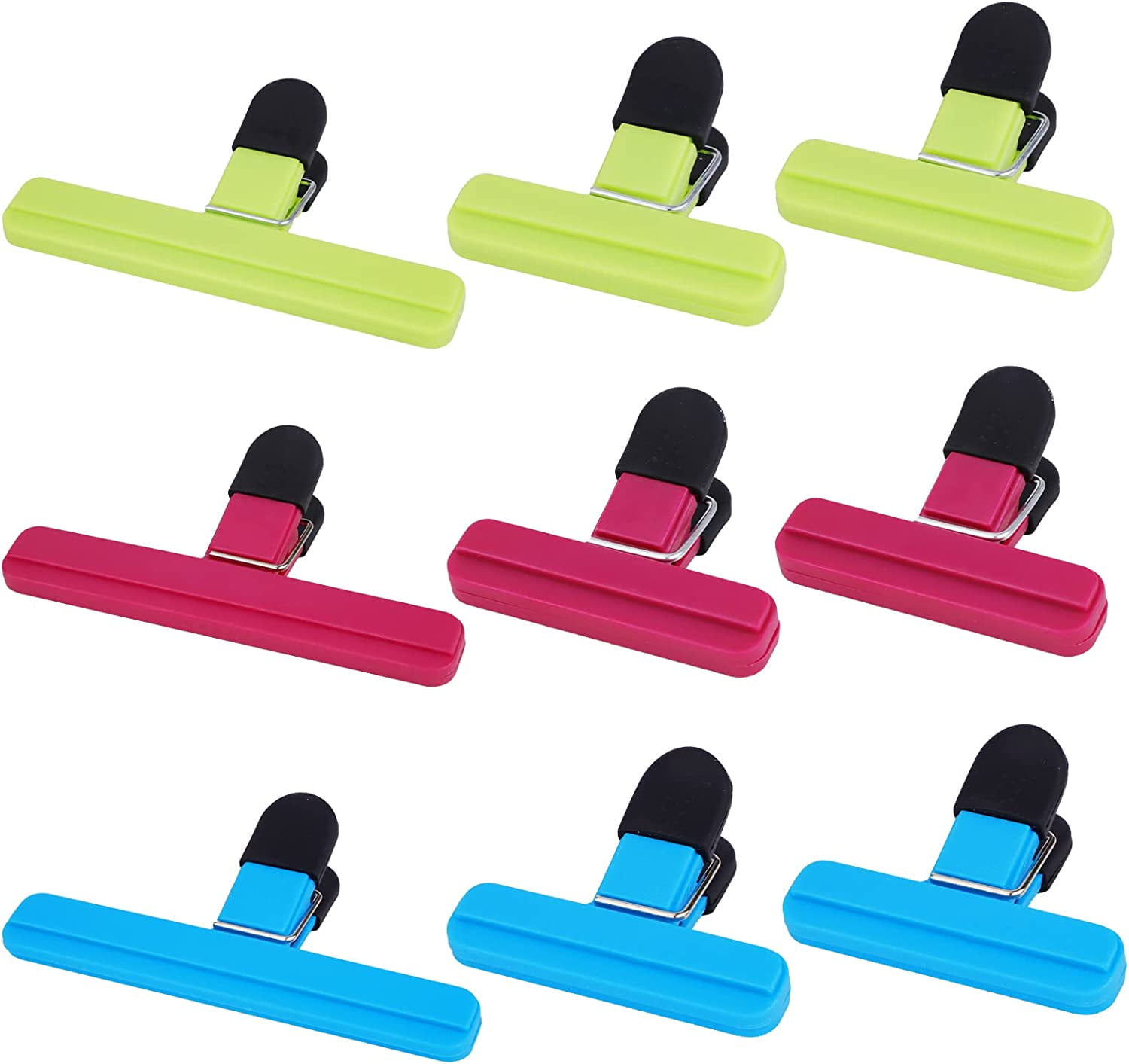 9Pcs Chip Bag Clips Food Clips Assorted Sizes Colors, Bag Chips for ...