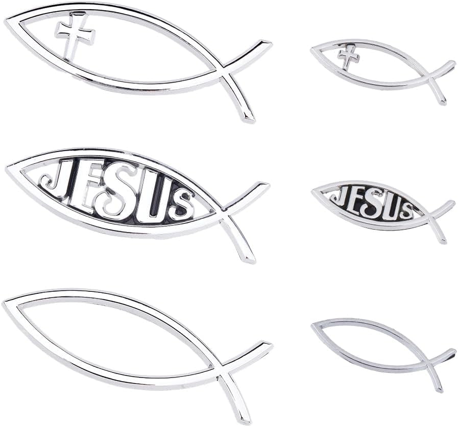 9Pcs Christian Fish Decal Sticker Plastic Christian Fish Sticker Fish ...