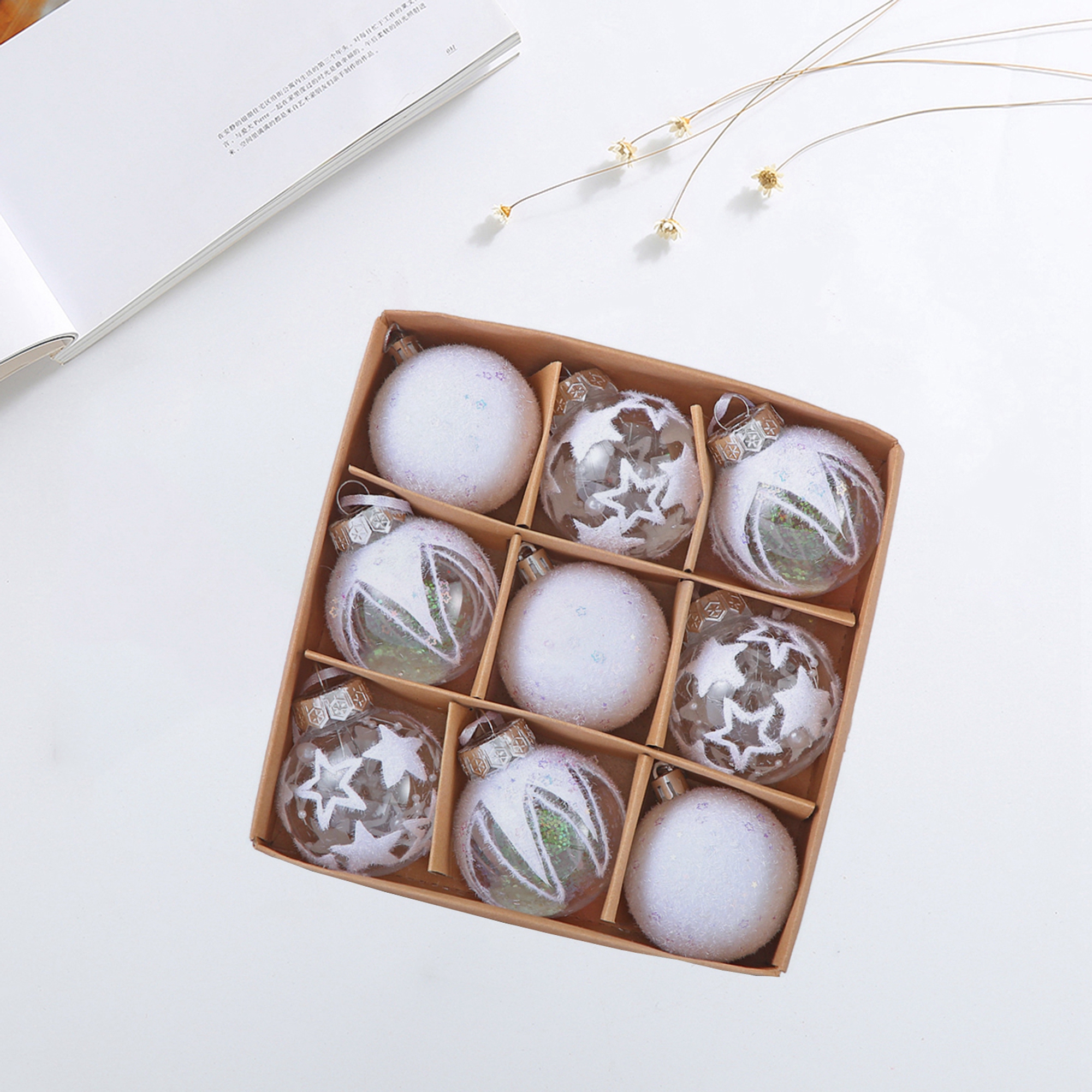 9Pcs Christmas Tree Ball Assorted Ornaments Pendants,Christmas ...