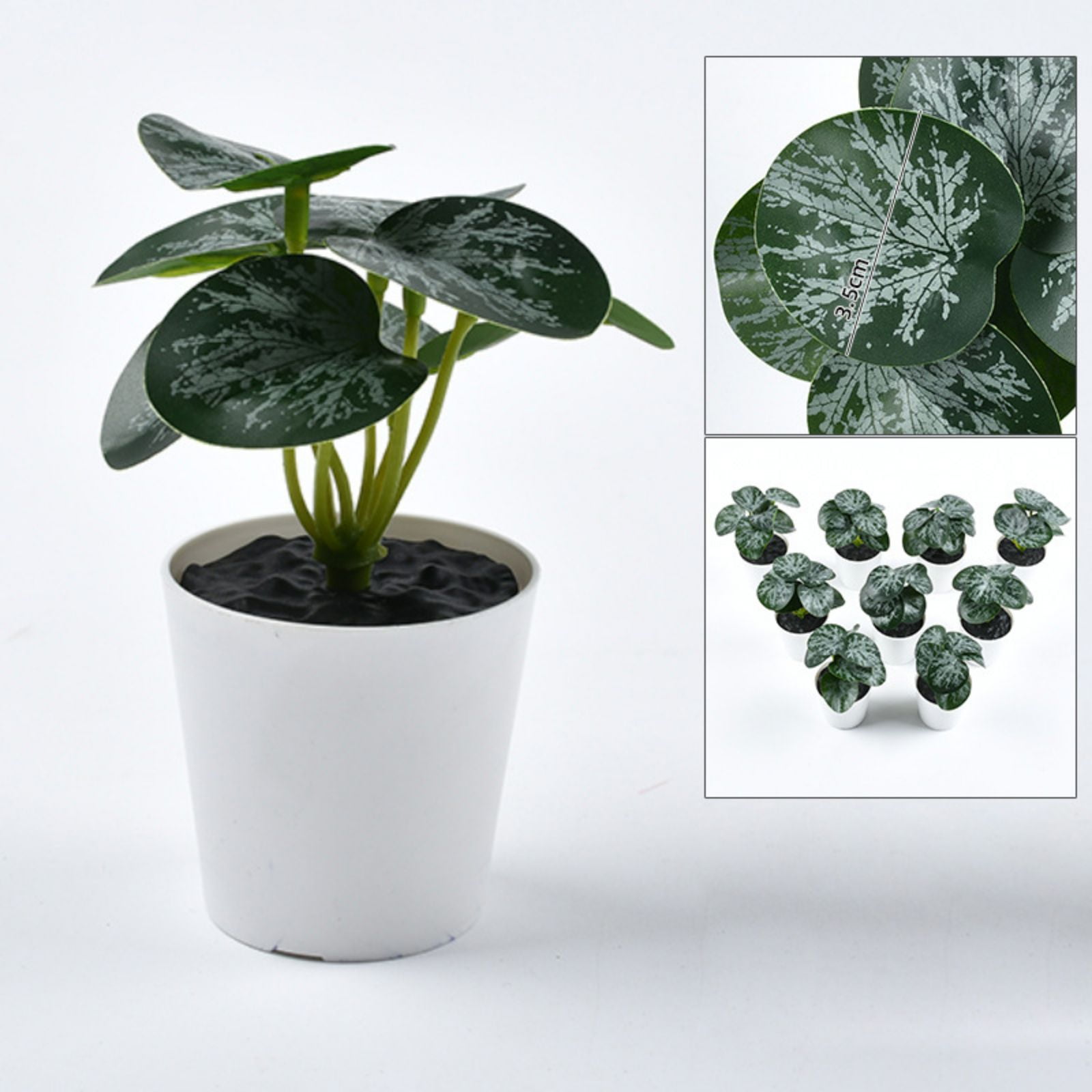 9Pcs Desktop Fake Flower Potted Plants, Mini Fake Plants In Pots ...