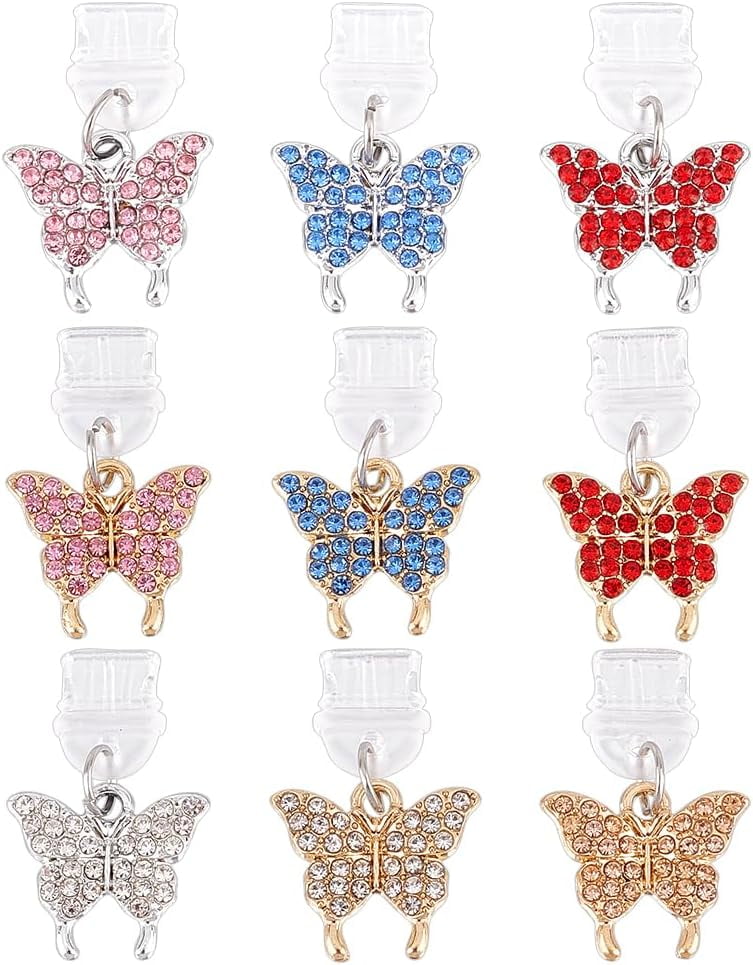 9Pcs Dust Plug Charm Type C Anti Dust Plugs 1 inch Long Mobile ...