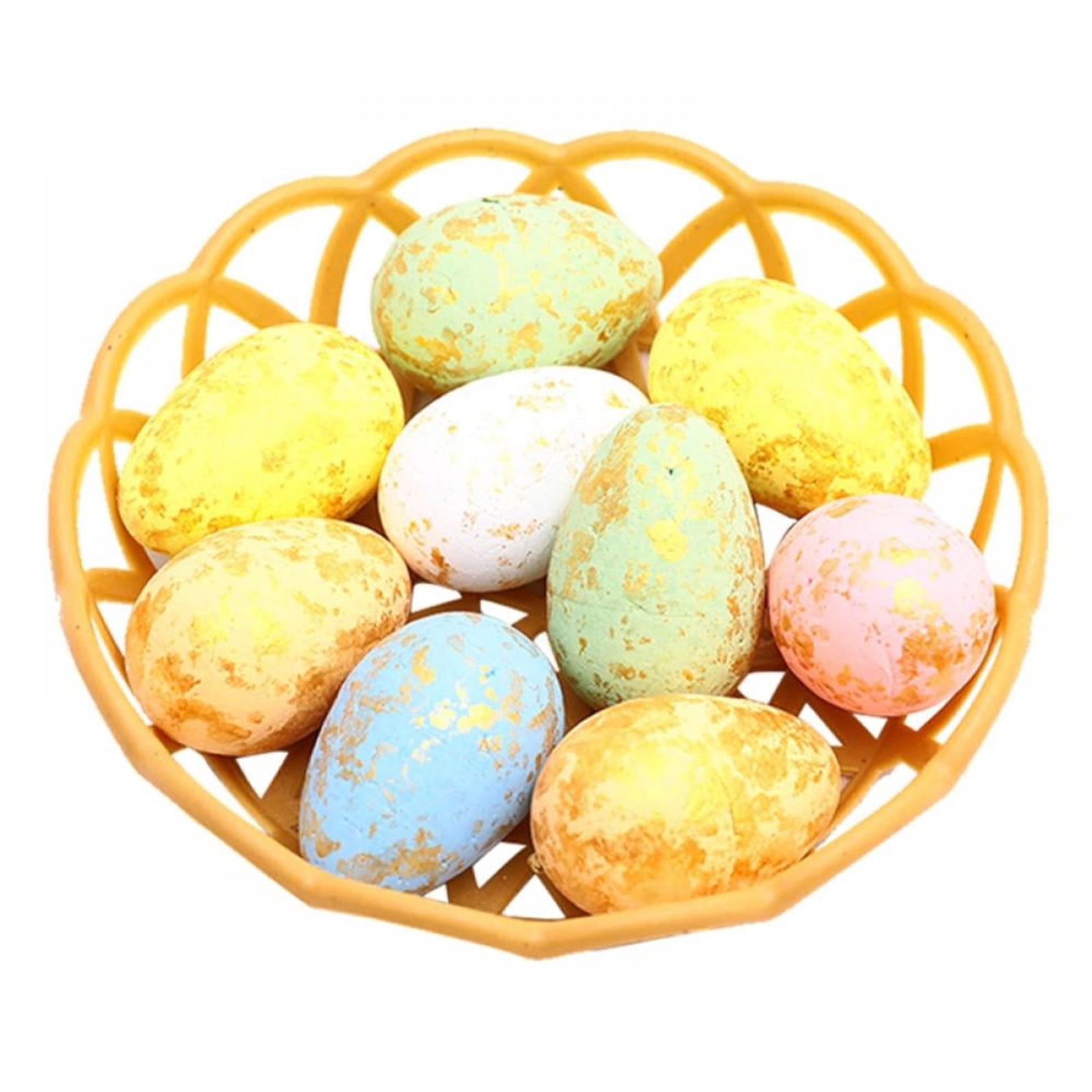 9Pcs Easter Foam Egg Decorations, Mini Cartoon Egg Ornaments For Easter ...