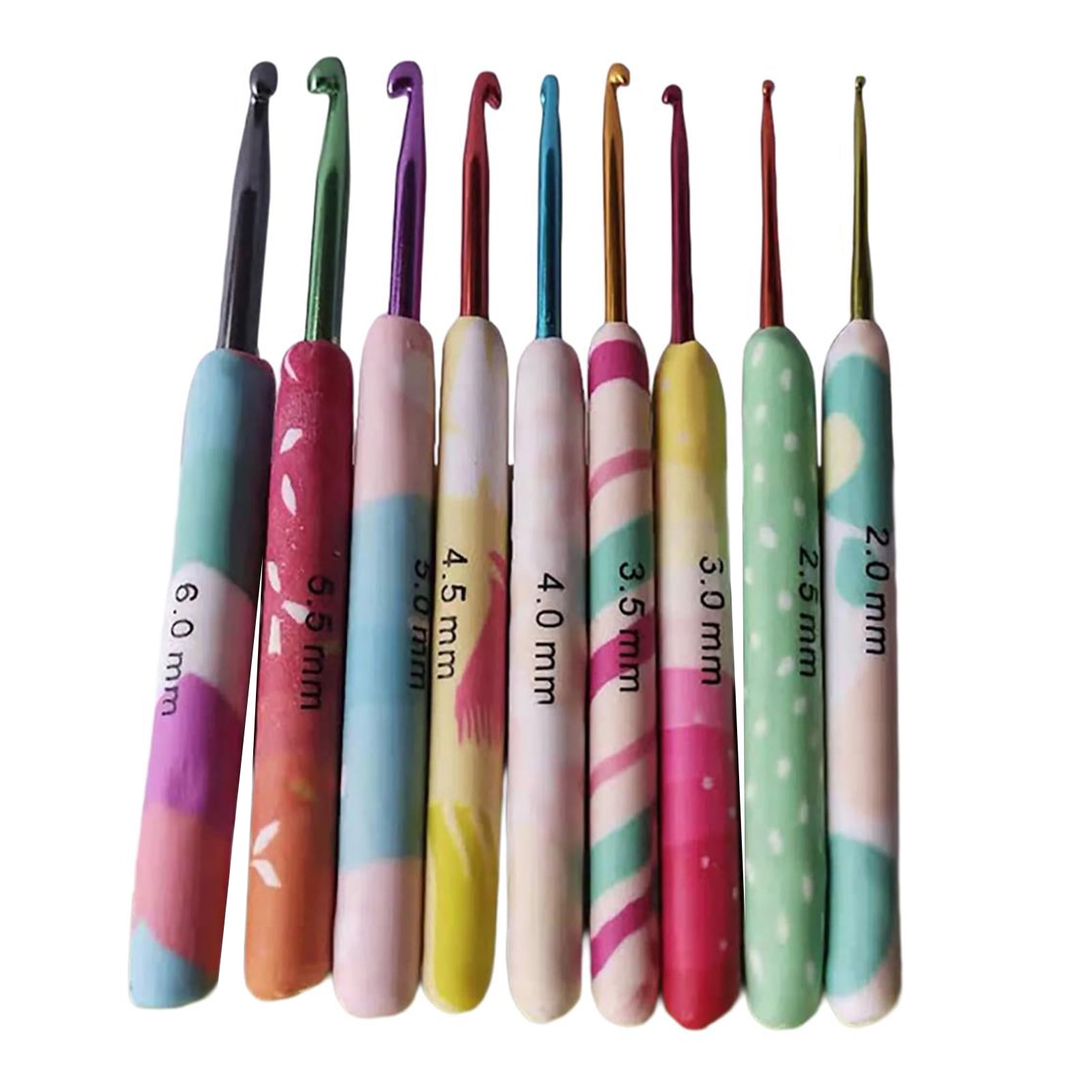 9Pcs Ergonomic Crochet Hook for Crochet Hobbyist Knitting 9 Size ...