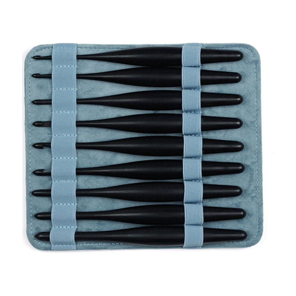 9Pcs Ergonomic Grip Wood Crochet Hook 3.5mm-8.0mm Wooden Handle Crochet ...