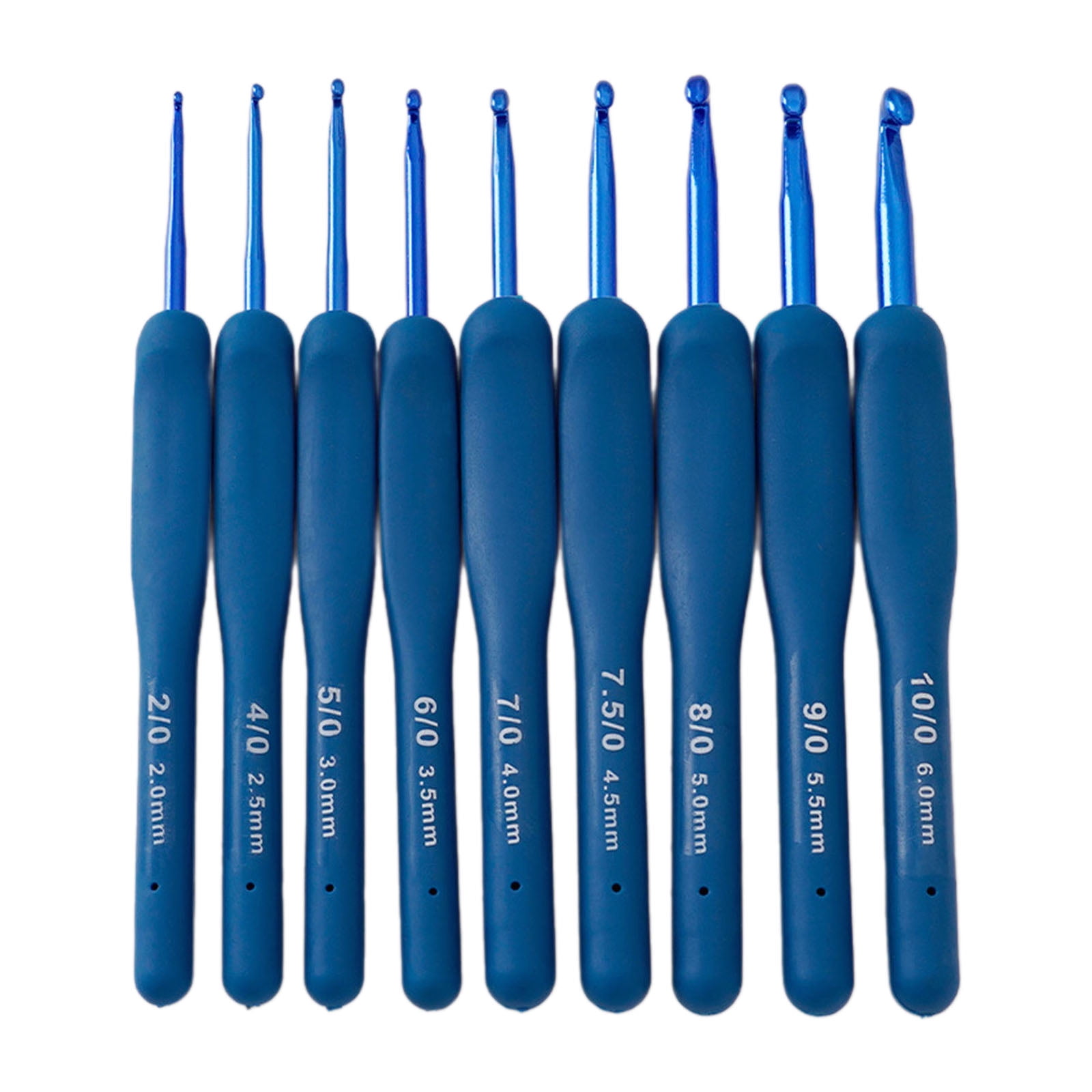 9Pcs Ergonomic Handle Crochet Hook, 2MM-6MM Ergonomic Crochet Needle ...