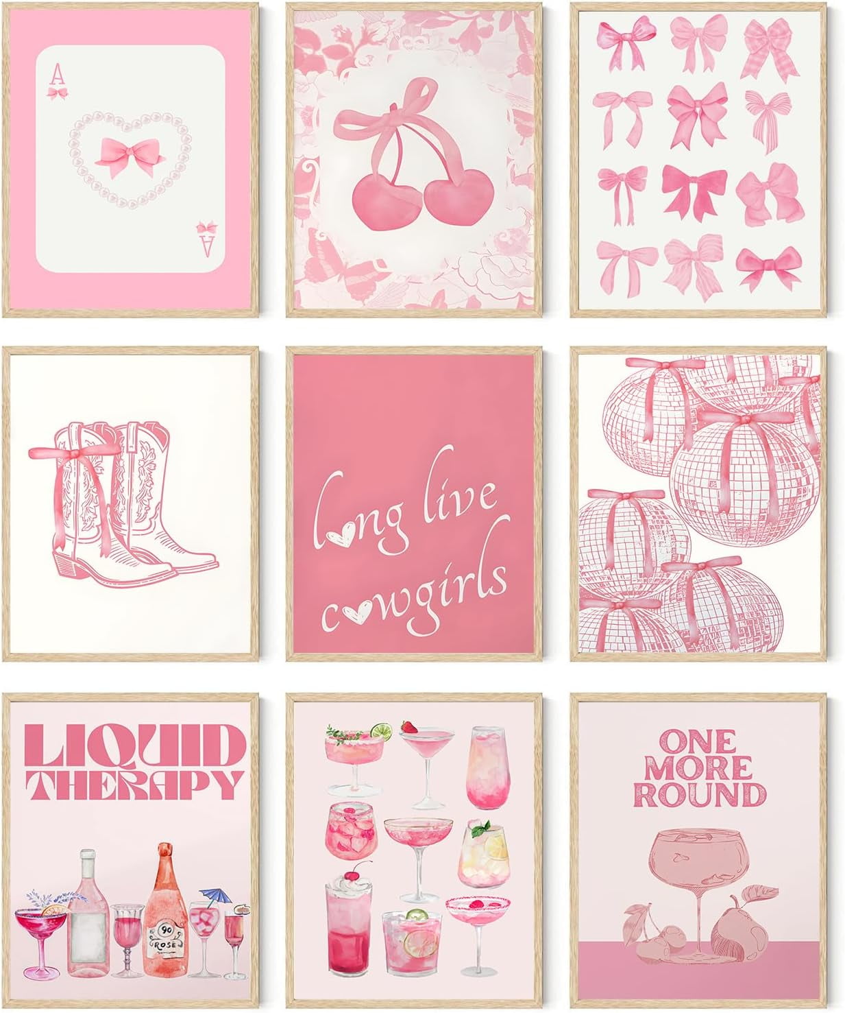 9Pcs Funny Black Cat Wall Art Cats in Famous Paintings Posters Prints ...