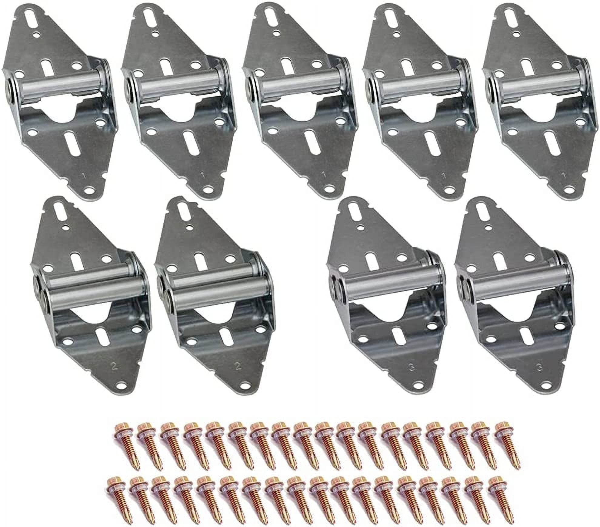 9Pcs Garage Door Hinges with Galvanized Finish Corrosion Resistant ...