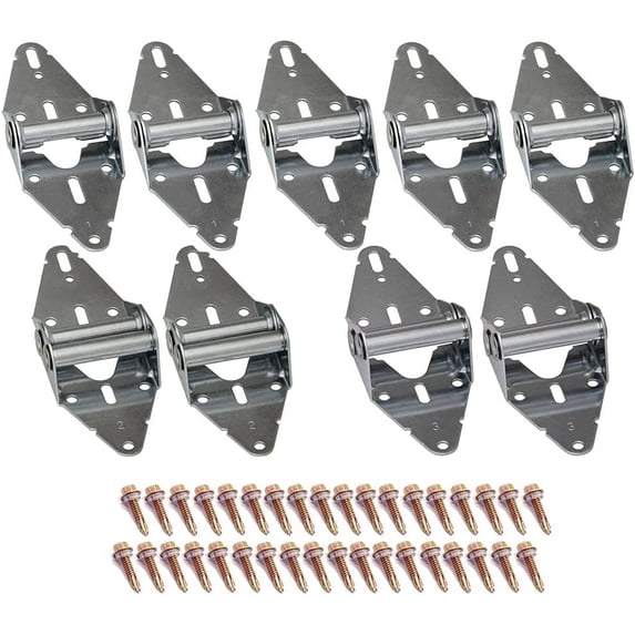 9Pcs Garage Door Hinges with Galvanized Finish Corrosion Resistant ...