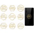 9Pcs Gold Metal Stickers Happy Birthday Metal Sticker Self Adhesive ...