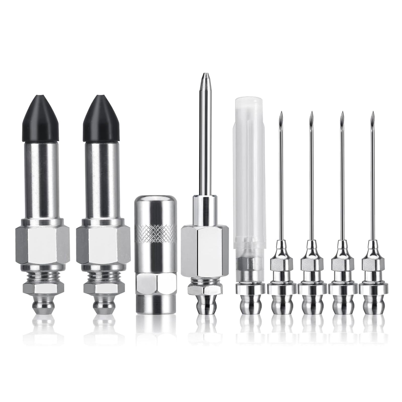 9Pcs Greases Guns Needle Nozzle Set Solid for Narrow Space Automotive ...