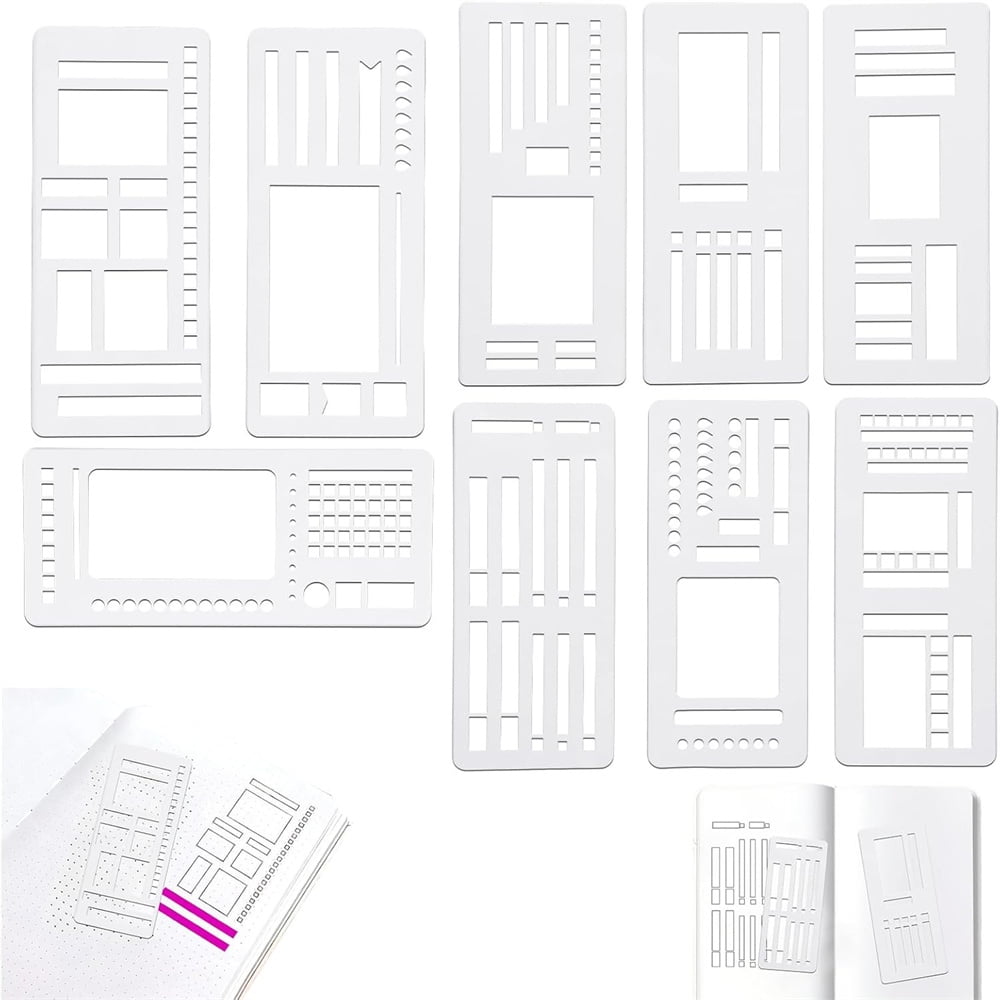 9Pcs Handmade Flexible Record Template, NOGIS Versatile Planner ...