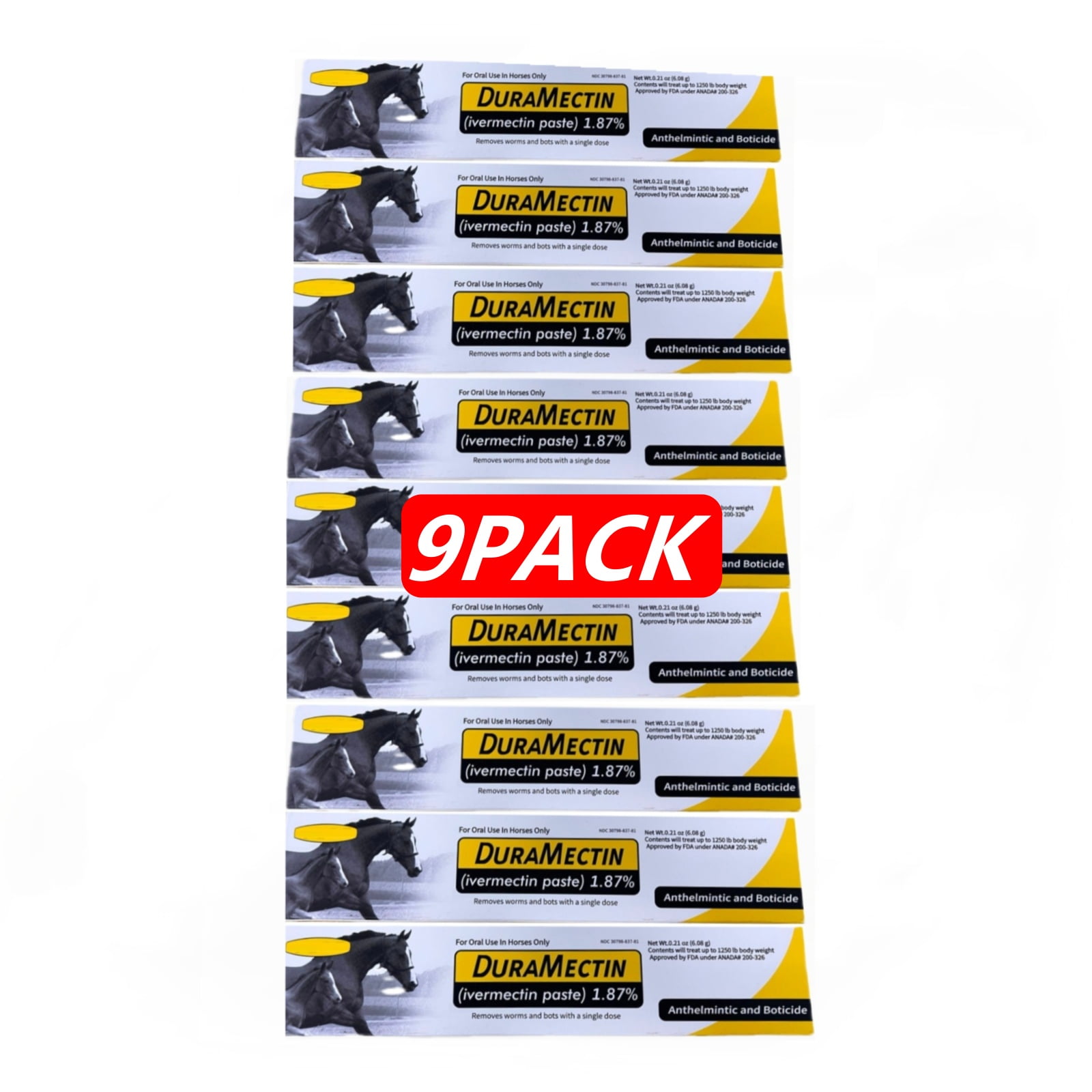 9Pcs- Horse Wormer Gel Dewormer Paste for Horses (0.21 oz) Apple ...