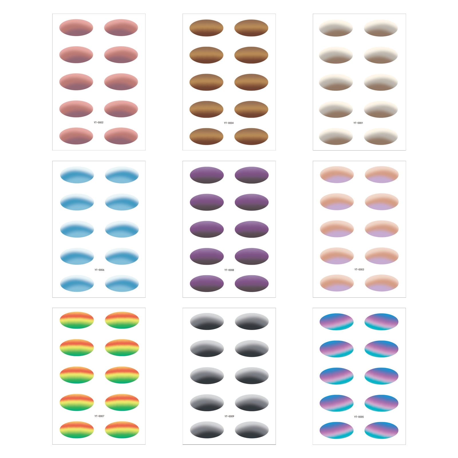9Pcs Instantly Eyeshadow Stickers Water Proof Long Lasting Adhesive ...